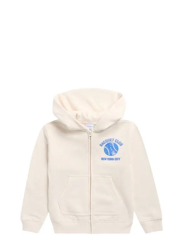 PACSUN Racket Club Zip Front Hoodie - Natural