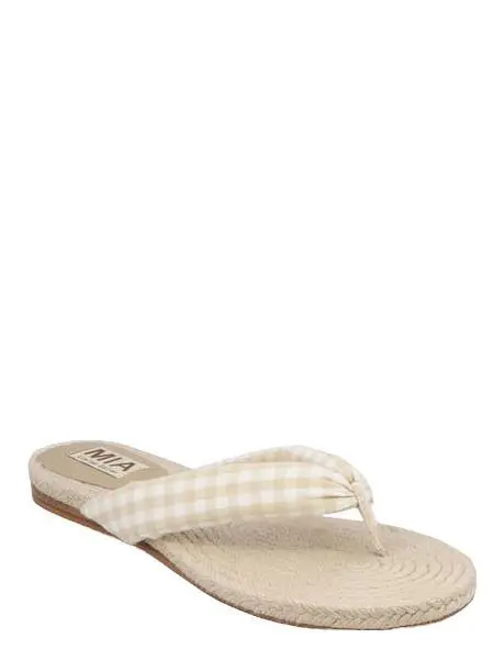 Mia Aleena Espadrille Flip Flop - Natural/white