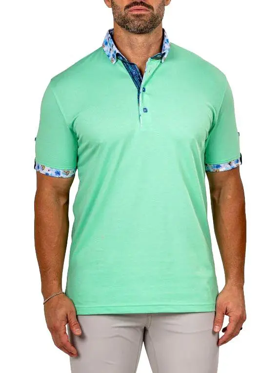 MACEOO Newton Marthyr0020 Button-down Piqué Polo - Green