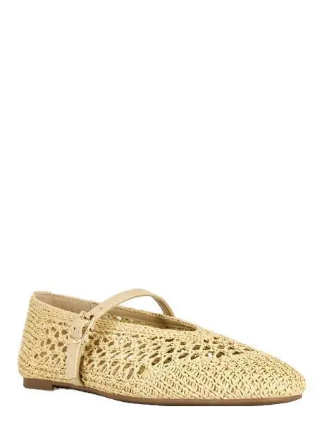 AZALEA WANG Kalenna Mary Jane Flat - Beige