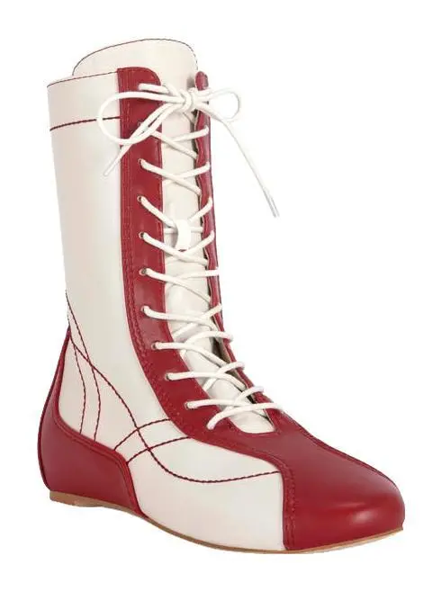 AZALEA WANG Passer Boxing Boots - Red