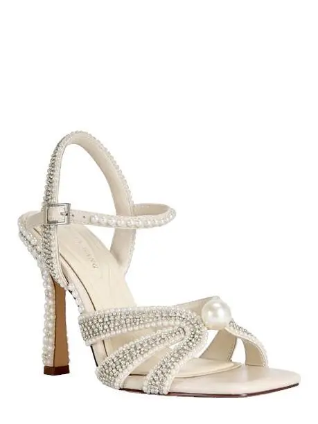 AZALEA WANG Elara Ankle Strap Sandal - Ivory