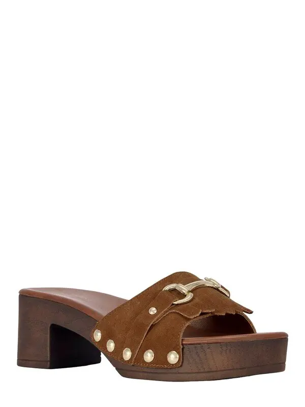 AZALEA WANG Epsilon Platform Sandal - Brown