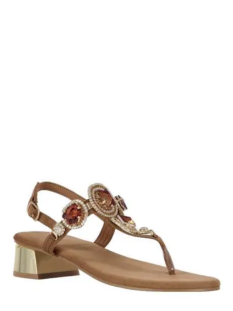 AZALEA WANG Behitha T-strap Sandal - Brown