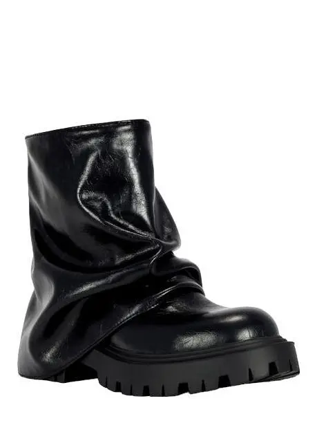 AZALEA WANG Clarke Lug Sole Bootie - Black