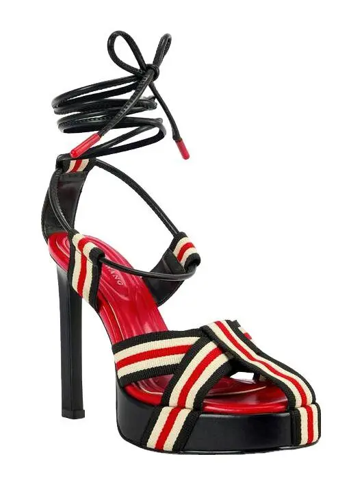 AZALEA WANG Abilene Platform Sandals - Black Multi