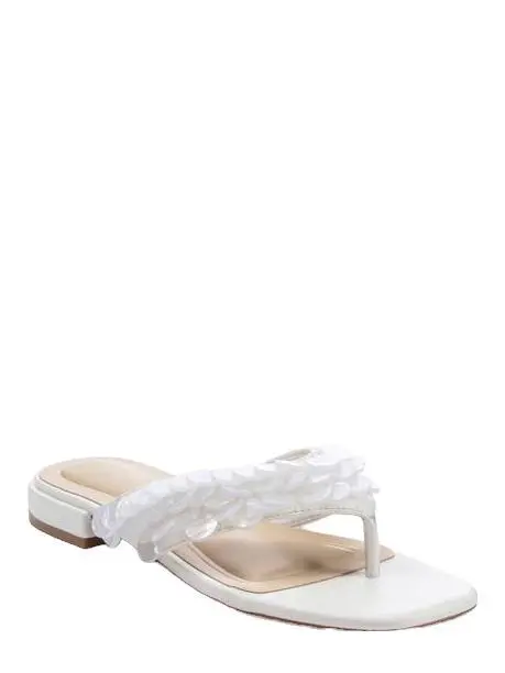 AZALEA WANG Pearlia Flip Flop - White