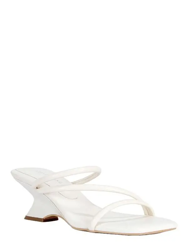 AZALEA WANG Genna Wedge Slide Sandal - Bone