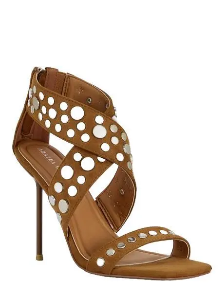 AZALEA WANG Arte Studded Stiletto Sandal - Tan
