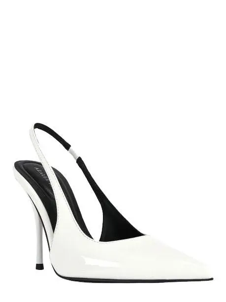 AZALEA WANG Sylva Slingback Pointed Toe Pump - White