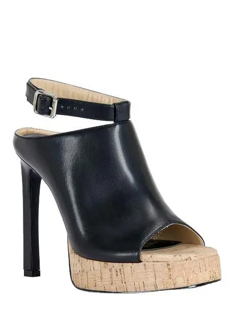 AZALEA WANG Platform High Heel Sandal - Black