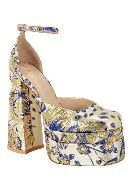 AZALEA WANG Zipphora Platform Sandal - Gold