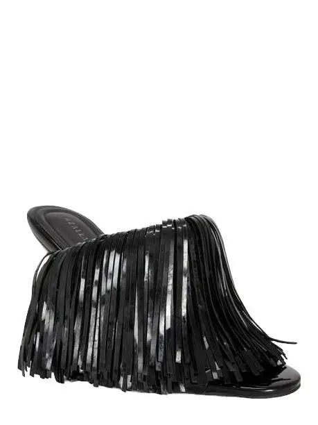 AZALEA WANG Vailyn Fringe Sandal - Black