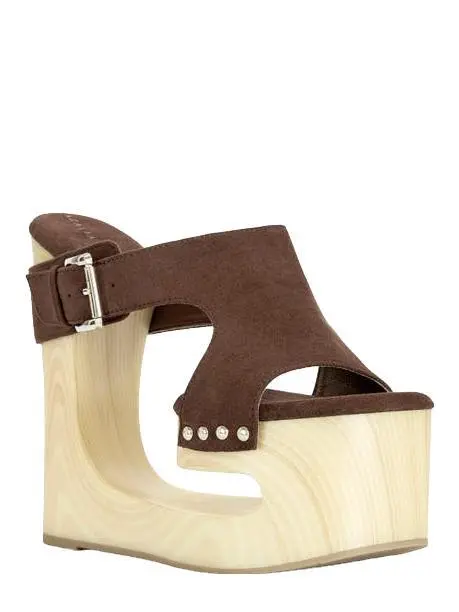 AZALEA WANG Elgedi Platform Sandal - Chocolate