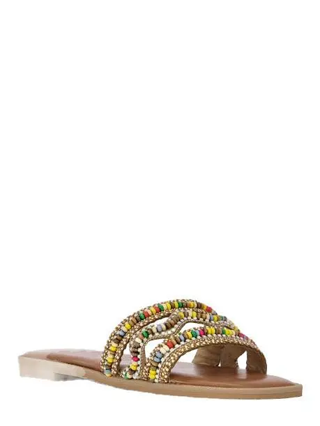 AZALEA WANG Wen Slide Sandal - Tan