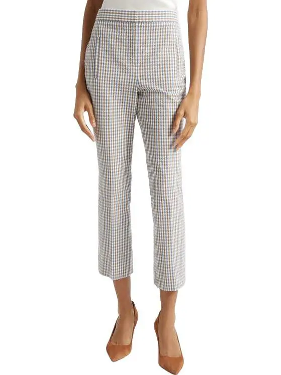 Veronica Beard Arte Check Print Pants - Acorn Multi