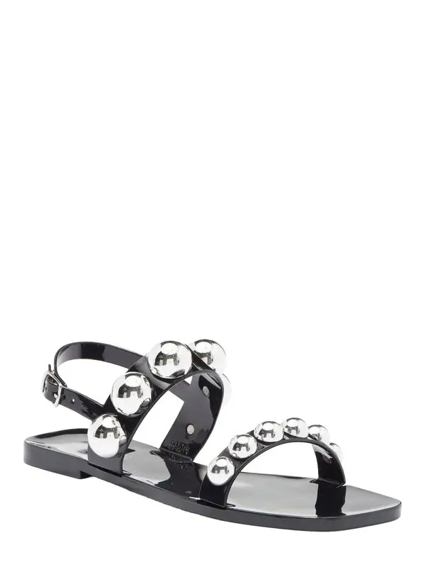 Jeffrey Campbell Gum-drop Jelly Sandal - Black Silver