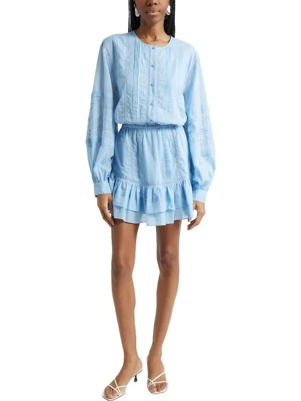 Ramy Brook Arabella Lace Inset Mini Dress - Bazaar Blue