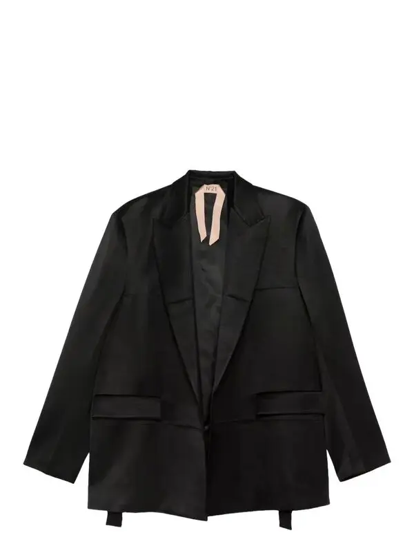 N°21 Peak-lapel Blazer - Black