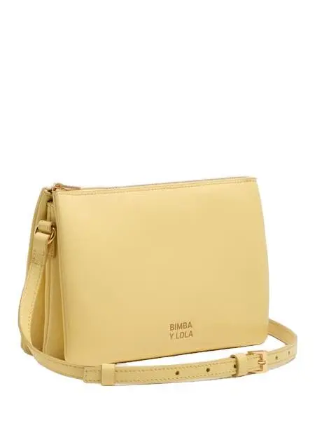 Bimba Y Lola Mini Leather Triple Clutch Bag - Banana