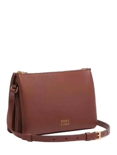 Bimba Y Lola Mini Leather Triple Clutch Bag - Nut