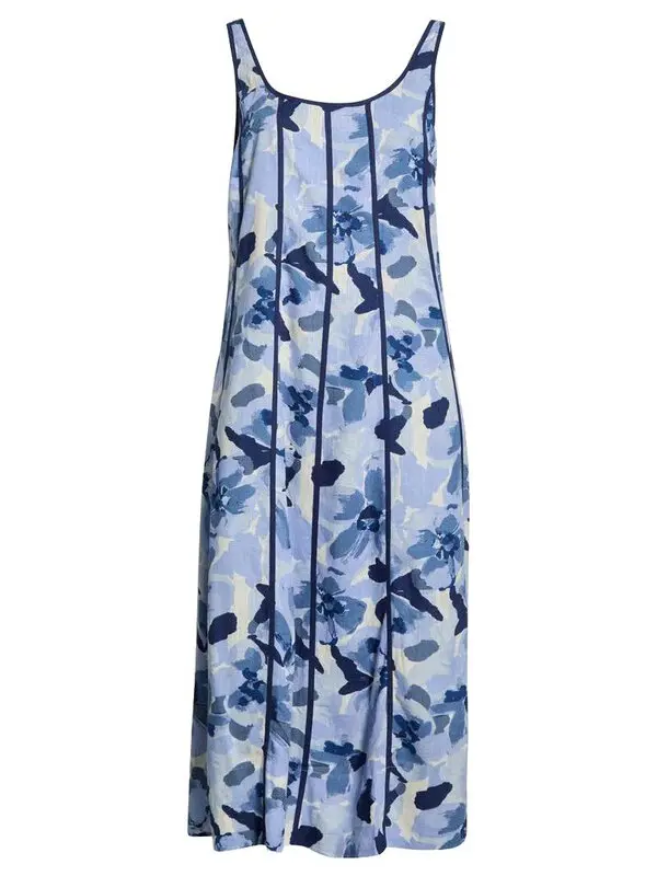 Halogen Floral Print Maxi Dress - Moonlight Blue