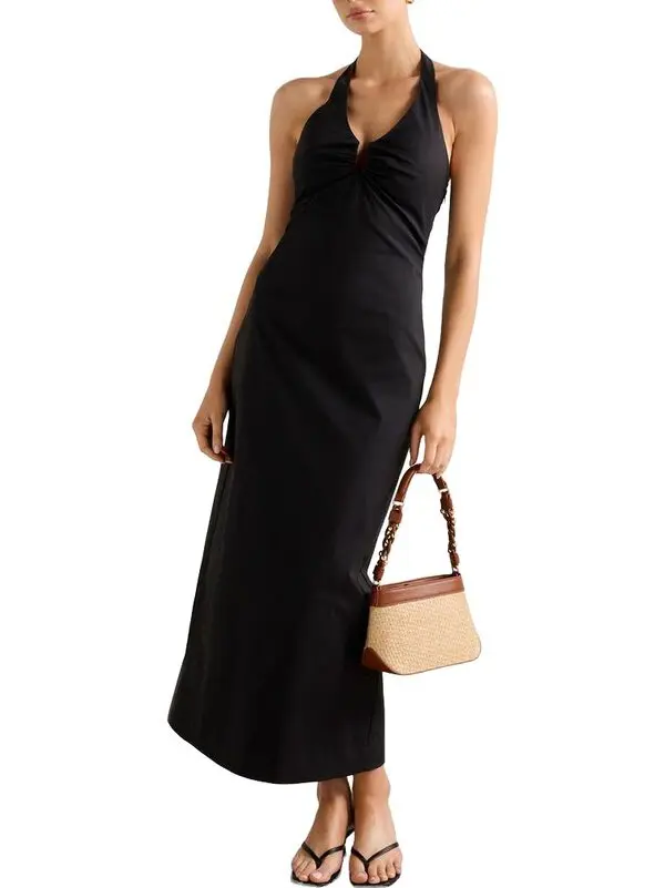 EVER NEW Halter Midi Dress - Black