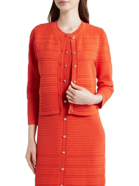 Elie Tahari Alessandra Cardigan - Orange Dream