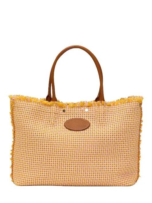 HAMMITT Olympia Woven Tote - Pink Lemonade/gold