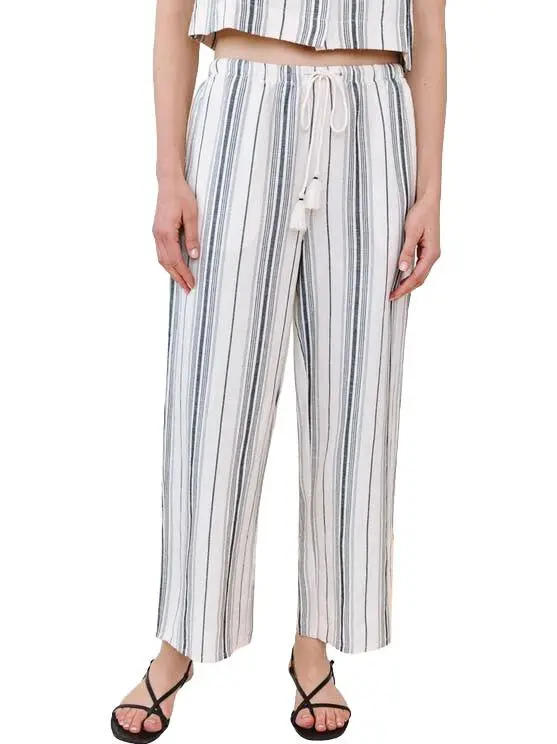 Bella Dahl Striped Drawstring Pants - Boardwalk Stripe