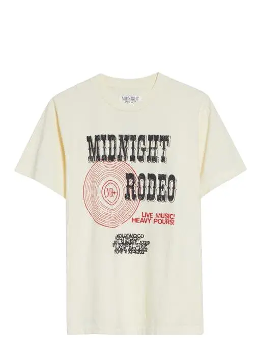 MIDNIGHT RODEO Heavy Pours Graphic T-shirt - Cream