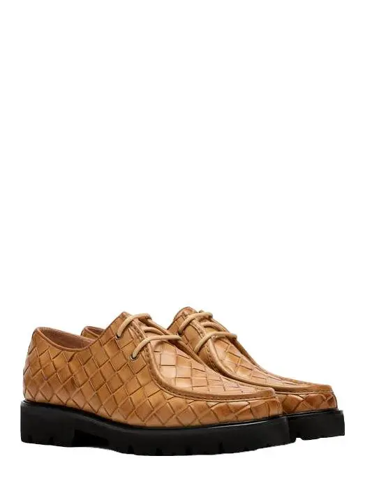 MARC NOLAN Montana Woven Leather Loafer - Camel