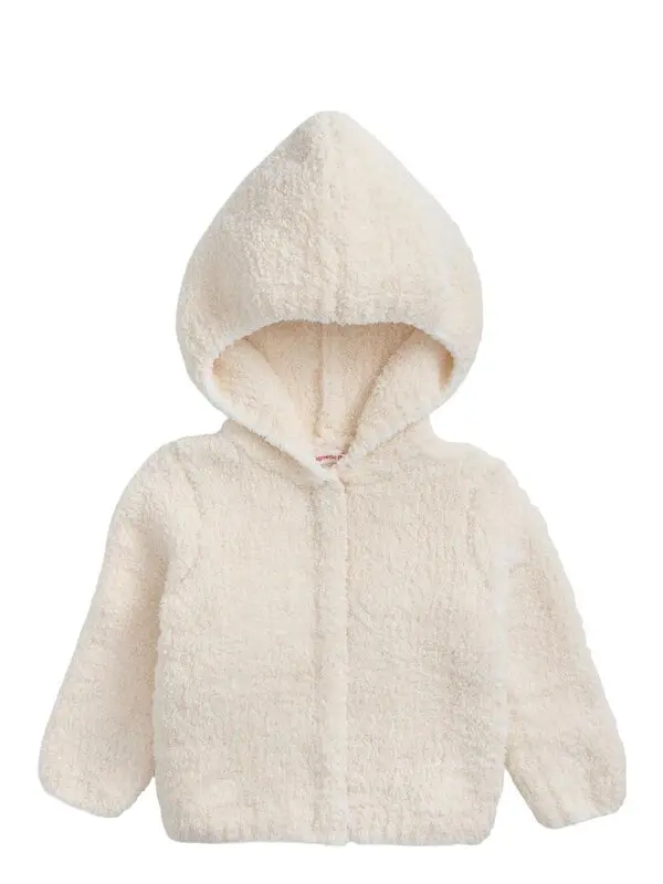 MAGNETIC ME Hooded Chenille Cardigan - White