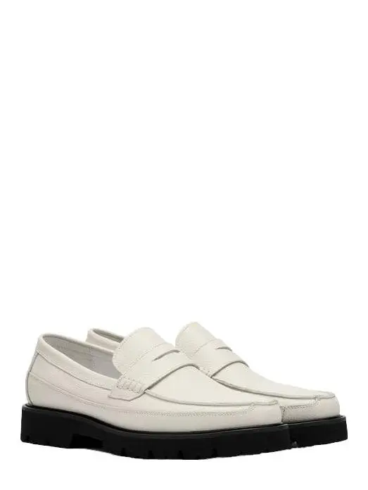 MARC NOLAN Lug Sole Penny Loafer - White