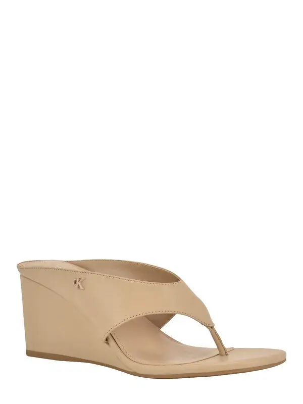 Calvin Klein Marchela Wedge Sandal - Light Natural