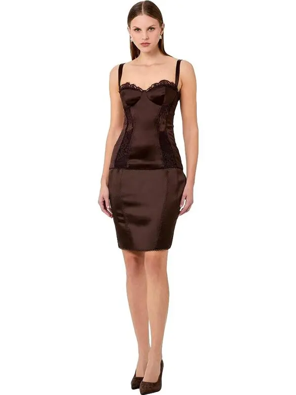 NICHOLAS Dayane Mini Skirt - Espresso