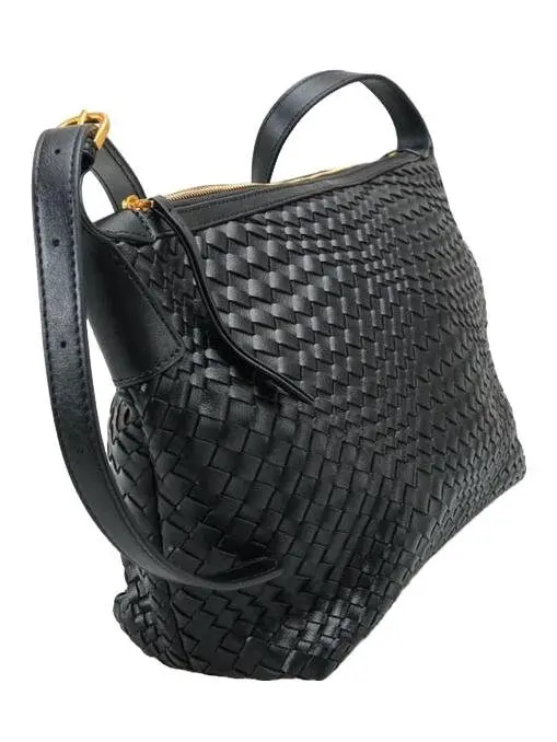 PROLOGUE SHOES Kira Woven Shoulder Bag - Black