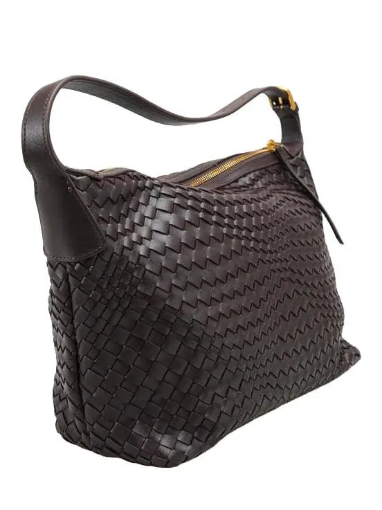PROLOGUE SHOES Kira Woven Shoulder Bag - Brown
