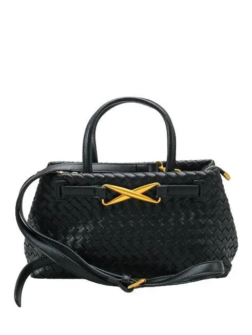 PROLOGUE SHOES Woven Top Handle Bag - Black