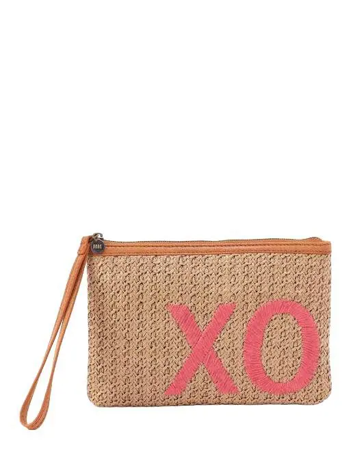 Hobo Xo Straw Pouch - Meadow Woven Straw