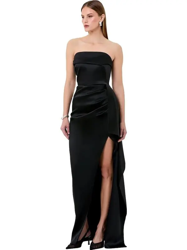 NICHOLAS Erelyn Strapless Gown - Black