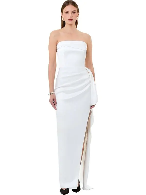 NICHOLAS Erelyn Strapless Gown - Pearl