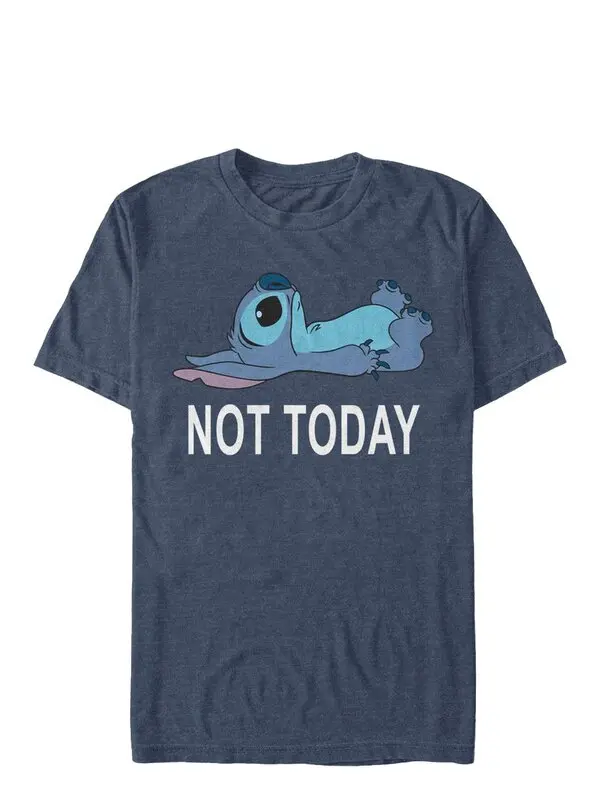 LILO & STITCH Not Today Graphic T-shirt - Navy Blue Heather