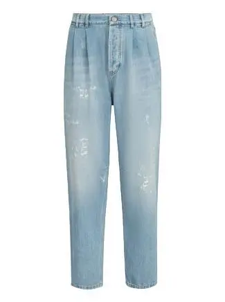 Brunello Cucinelli Ripped Denim Trousers - Light Blue Denim