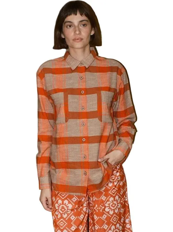 Ace & Jig Alma Button-up Shirt - Lipstick