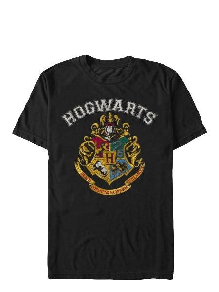 HARRY POTTER Ravenclaw Line Art Crest Short Sleeve Graphic T-shirt - Black