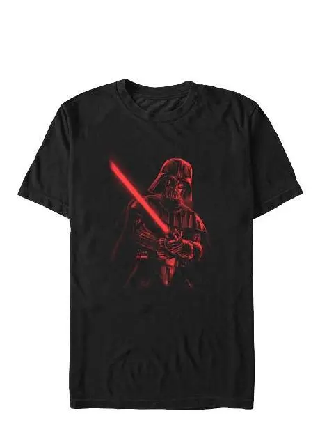 STAR WARS: A NEW HOPE Star Wars A New Hope Darth Vader Red Saber Graphic T-shirt - Black