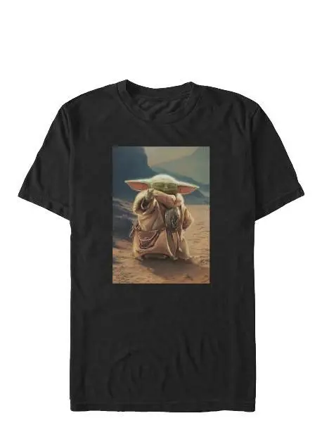 STAR WARS: THE MANDALORIAN AND GROGU Star Wars The Mandalorian And Grogu The Child Force Poster Graphic T-shirt - Black