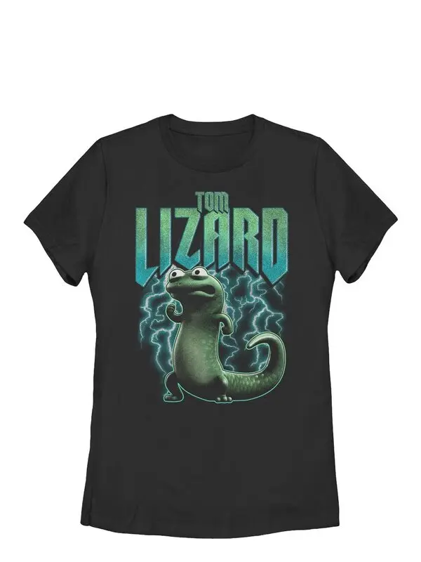 HOPPERS Tom Lizard Electrifying Pose Graphic T-shirt - Black