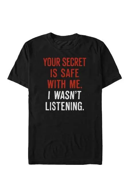 LOST GODS Secret Is Safe With Me Graphic T-shirt - Black